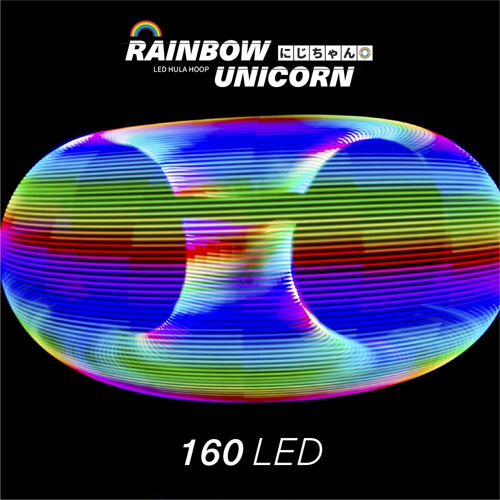 Hula Hoops Australia - Rainbow Unicorn LED Hula Hoop - Hoop Empire