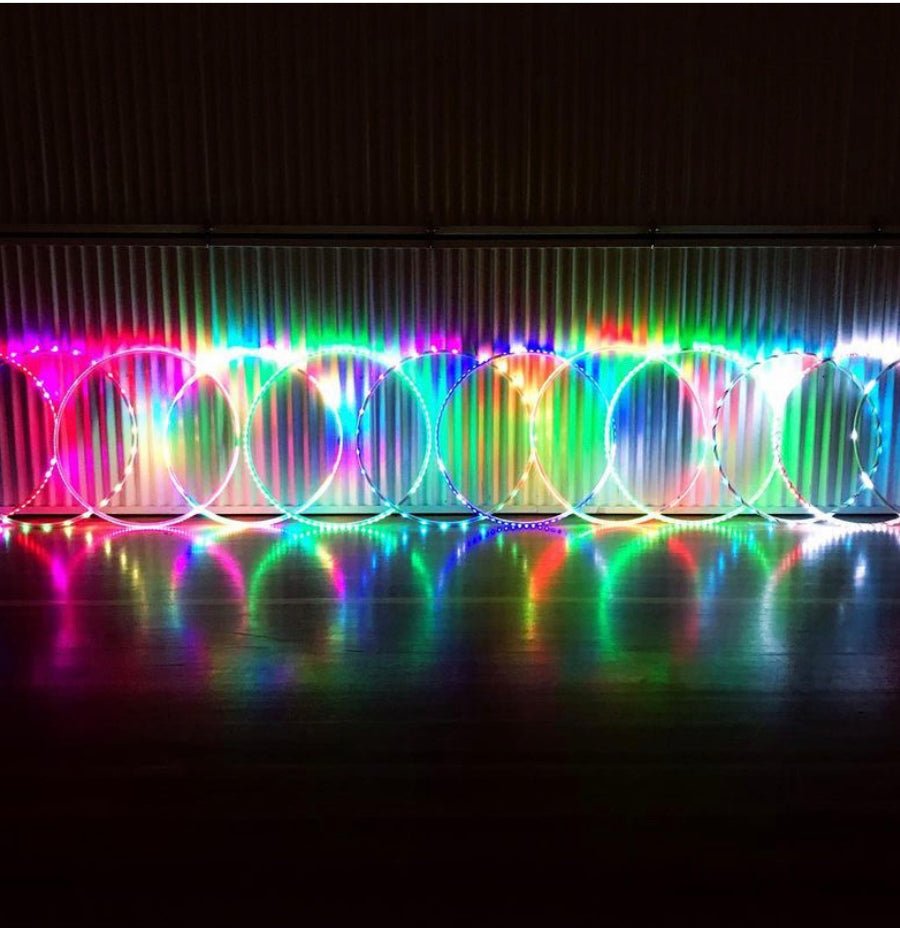 Hula Hoops Australia - Rainbow Unicorn LED Hula Hoop - Hoop Empire